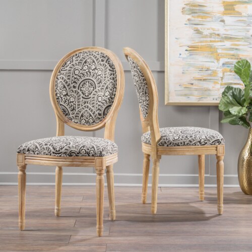 Phinnaeus Patterned Fabric Dining Chair Set of 2 by Christopher Knight Home 1 Fry s Food Stores
