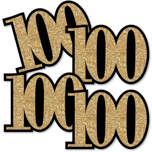 Big Dot Of Happiness Adult 100th Birthday Gold Decor Diy Party
