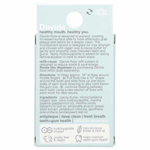 Davids Natural Toothpaste Expanding Dental Floss Mint 328 Yd 30 M 1 Count Pick ‘n Save
