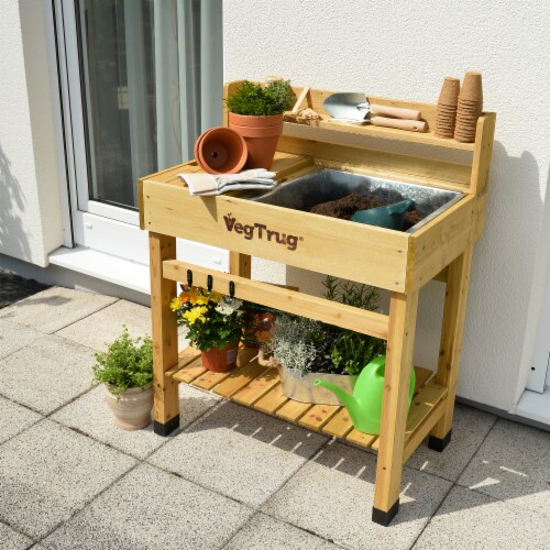Deluxe Potting Table inc tray and hooks Natural 1 Smith s Food and Drug