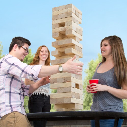 Hey Play Classic Giant Wooden Blocks Tower Stacking Game, 1 - Fred Meyer Hey Play Classic Giant Wooden Blocks Tower Stacking Game, 1 - Fred Meyer