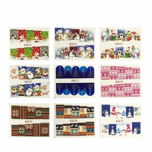 Wrapables 48 Sheets Winter Wonderland Nail Art Decals Water Transfer