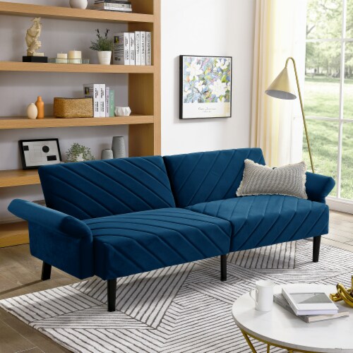 Simplie Fun Stylish and Versatile Velvet Futon Sofa Bed with Comfort and Durability 1 count Fred Meyer