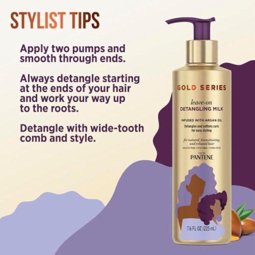 Pantene Gold Series Detangling Milk Hair Treatment for Curly Hair 7.6 oz 1 Pack 7.6 fl oz Pack of 1 Pick n Save