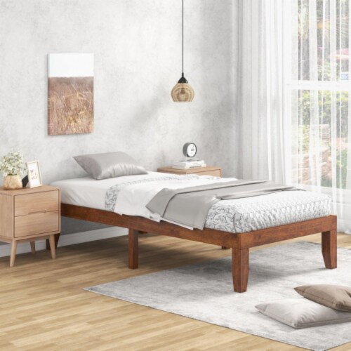 14 inch wood platform bed store