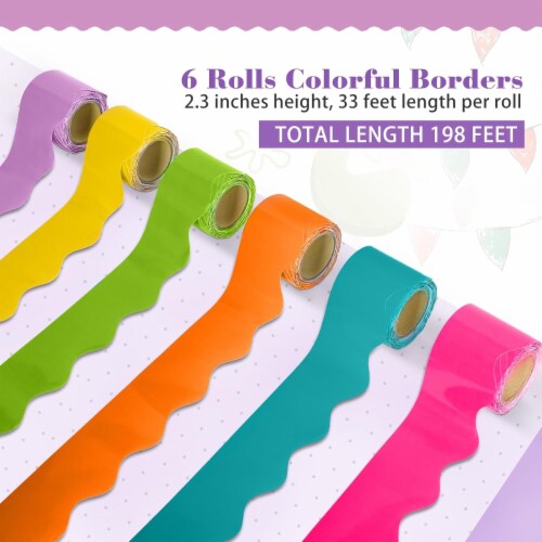 6 Rolls 198 Ft Bulletin Board Borders for Classroom, Bulletin Board ... 6 Rolls 198 Ft Bulletin Board Borders for Classroom, Bulletin Board ...