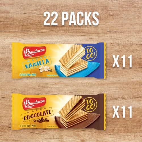 Bauducco Mini Wafer Cookies Chocolate Vanilla 31 oz Pack of 22 22 Count Pack of 1 Fry s Food Stores