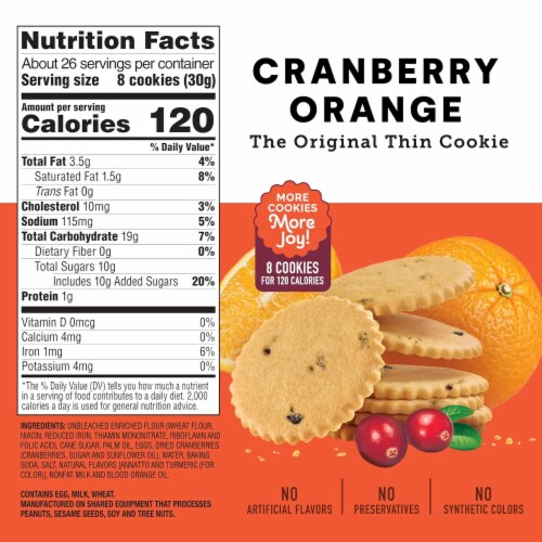 Dewey's Bakery® Cranberry Orange Moravian Style Thin Cookies, 28 oz ... Dewey's Bakery® Cranberry Orange Moravian Style Thin Cookies, 28 oz ...