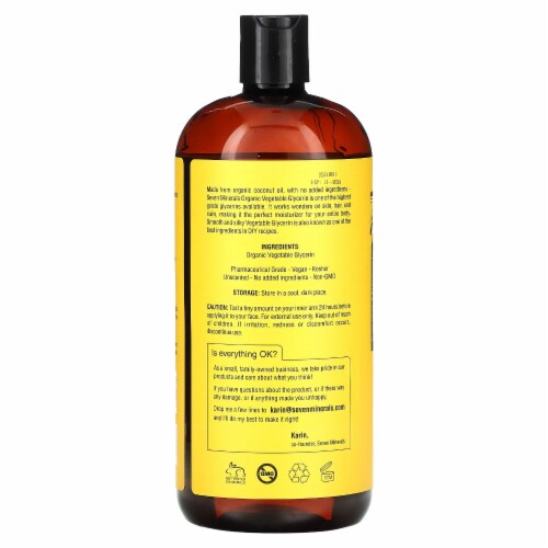 Seven Minerals Organic Vegetable Glycerin Unscented 32 Fl Oz 950 Ml 32 Fl Oz Pick ‘n Save
