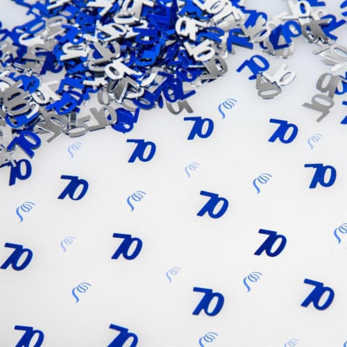 14g 70th Blue Happy Birthday Party Glitz Table Confetti Sprinkles