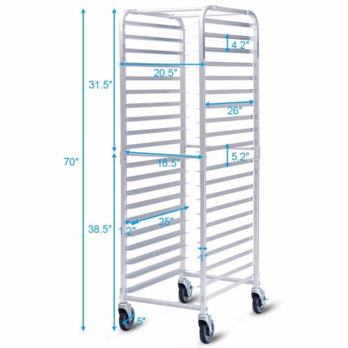 Costway 20 Sheet Aluminum Bun Pan Bakery Rack Rolling Kitchen ... Costway 20 Sheet Aluminum Bun Pan Bakery Rack Rolling Kitchen ...