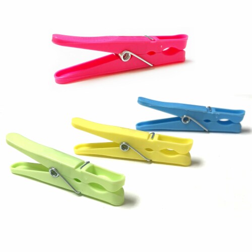 96 Pcs Plastic Clothespins Laundry Clothes Pins Large Spring Assorted Color Pegs 1 Frys Food
