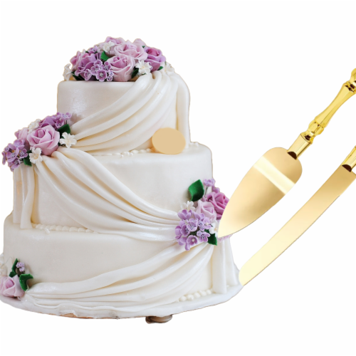 ELEGANI Wedding Cake Knife & Server Set-GOLD, 1 - Kroger ELEGANI Wedding Cake Knife & Server Set-GOLD, 1 - Kroger