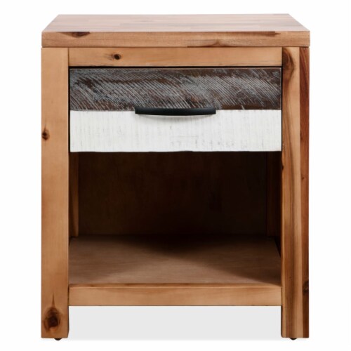 Acacia wood bedside table store