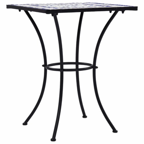 vidaXL Mosaic Bistro Table Blue and White 23.6 Ceramic 23.6 x23.6 x29.9 1 Fred Meyer