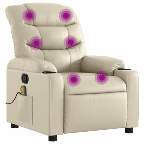 Vidaxl Massage Recliner Chair Cream Faux Leather 1 Smiths Food And Drug