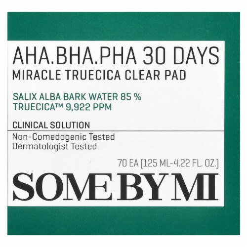 SOME BY MI AHA/BHA/PHA 30 Days Miracle Truecica Clear Pad 70 Pads - 4. ...