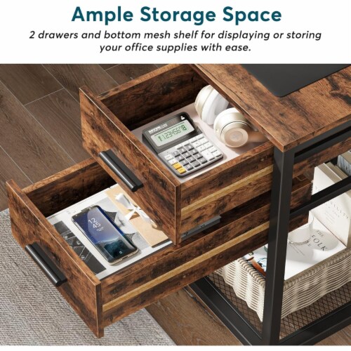 Tribesigns L Shaped 59 Large Computer Desk With Drawers Corner Desk With Lift Top 1 unit QFC