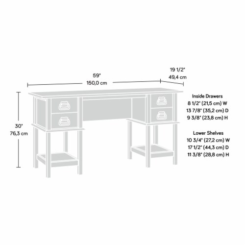 Sauder Viabella Engineered Wood Writing Desk in Curado Cherry 1 Harris Teeter