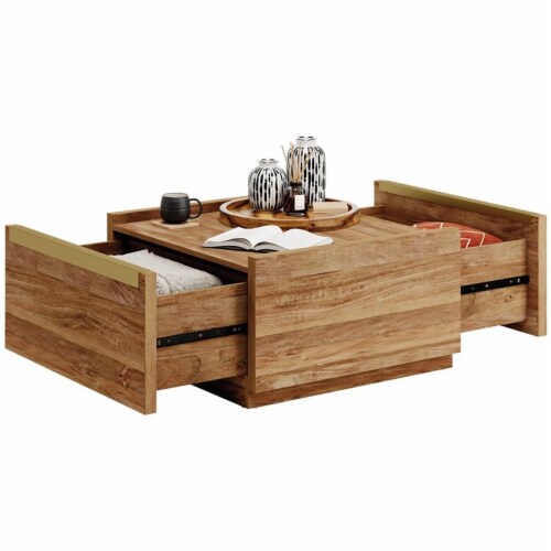 Sauder Manhattan Gate Engineered Wood Coffee Table in Sindoori Mango Natural 1 Fry s Food Stores