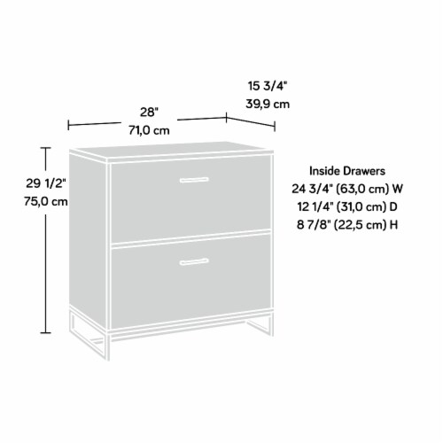 Sauder Tremont Row 2 Drawer Lateral File Cabinet with White Top 1 Fry s Food Stores