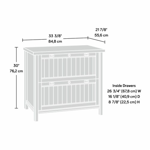 Sauder Costa Washed Walnut 2 Drawer Lateral File Cabinet 1 Harris Teeter