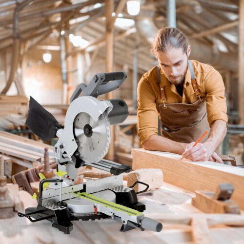 Master Mechanic 10 Inch Compact Sliding Miter Circular Saw with Laser Guide 1 Piece Harris Teeter