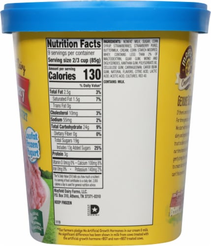 Mayfield Creamery Lowfat Strawberry Frozen Yogurt 1 5 Qt Pick ‘n Save