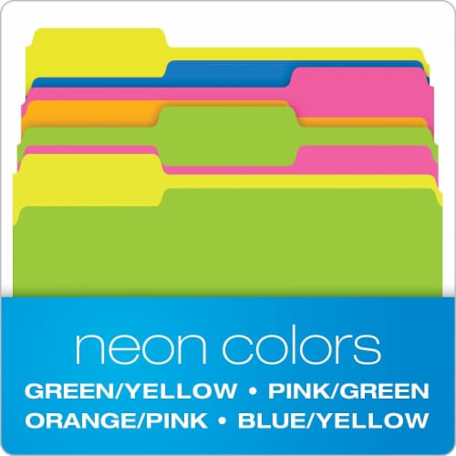 Pendaflex Glow Twisted 3-Tab File Folder Letter Size - Multicolor, 12 ... Pendaflex Glow Twisted 3-Tab File Folder Letter Size - Multicolor, 12 ...