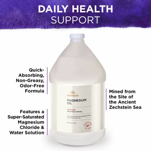 Swanson Magnesium Oil Spray Zechstein Magnesium 64 Fl Oz 1 9 L
