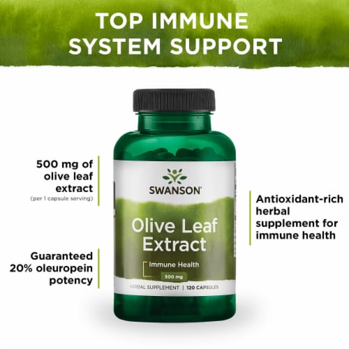 Swanson Olive Leaf Extract Capsules With 20 Oleuropein 120 Capsules