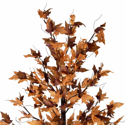 Northlight 6 Led Lighted Autumn Harvest Artificial Maple Leaf Tree