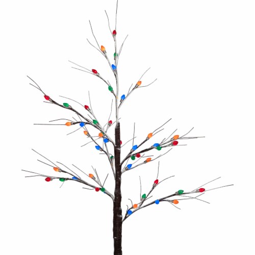 Northlight 4' LED Lighted Frosted Brown Christmas Twig Tree - Multi ... Northlight 4' LED Lighted Frosted Brown Christmas Twig Tree - Multi ...