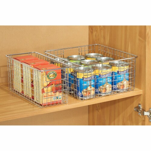 Mdesign Metal Wire Food Storage Organizer Bin 4 Qfc