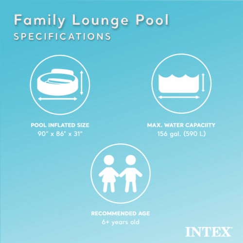 Intex Swim Center Round Inflatable Outdoor Swimming Lounge Pool with ... Intex Swim Center Round Inflatable Outdoor Swimming Lounge Pool with ...