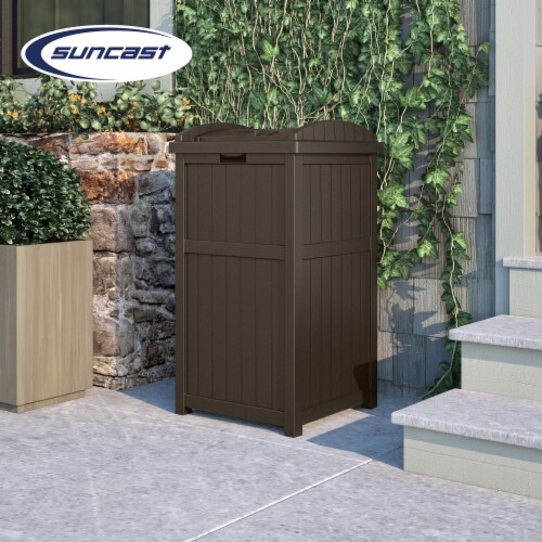 Suncast trash can store