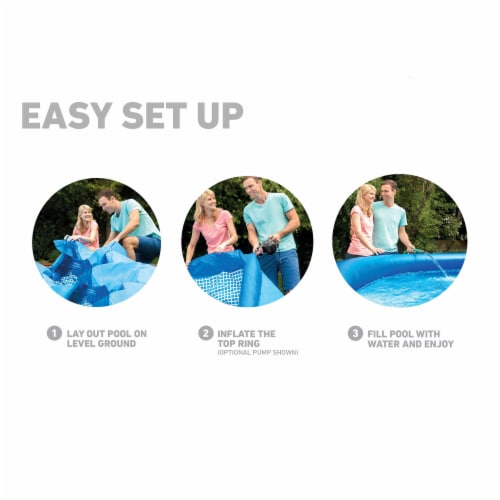 Intex 15' x 42 Inflatable Swimming Pool w/ pool set and Intex 15-Ft ... Intex 15' x 42 Inflatable Swimming Pool w/ pool set and Intex 15-Ft ...