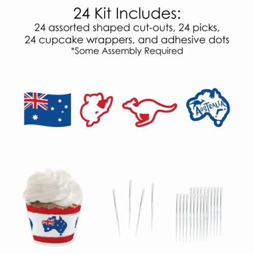 Big Dot Of Happiness Australia Day Cupcake Decor Cupcake Wrappers