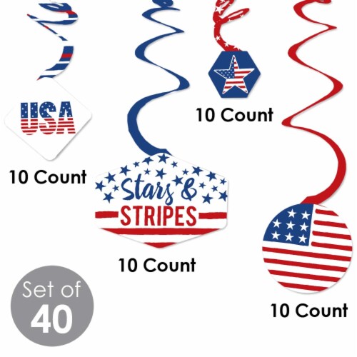 Big Dot Of Happiness Stars And Stripes Usa Patriotic Hanging Decor