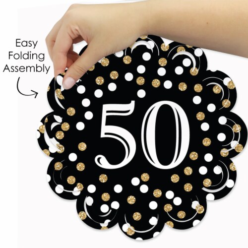 Big Dot Of Happiness Adult 50th Birthday Gold Party Round Table Decor