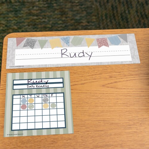Teacher Created Resources Classroom Cottage Flat Name Plates 36 Per