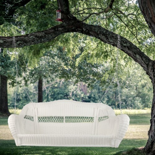 White resin porch swing store