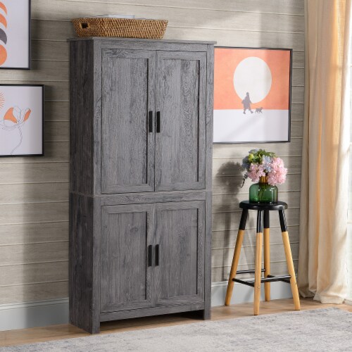Pantry cabinet grey store