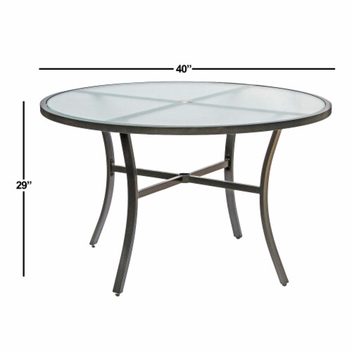 40 inch round glass patio table store