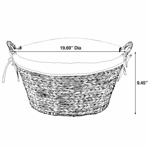 Water Hyacinth Natural Oval Wicker Laundry Basket with Handles and ... Water Hyacinth Natural Oval Wicker Laundry Basket with Handles and ...