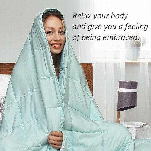 15lbs Premium Cooling Heavy Weighted Blanket Soft Fabric Breathable 60