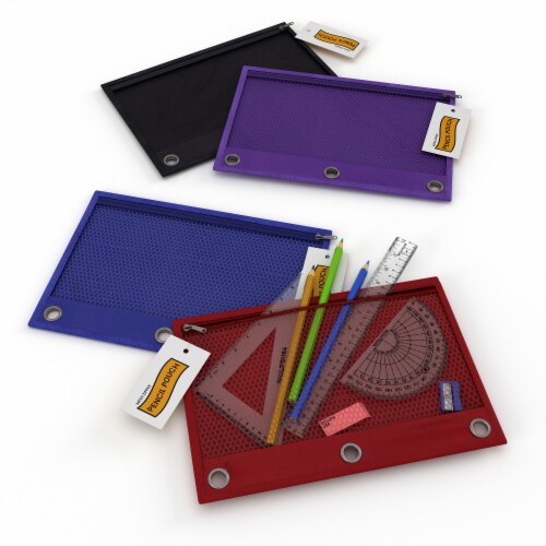 E Clips Usa Double Zipper Pencil Pouch 48 Units 48 Units Smiths Food And Drug