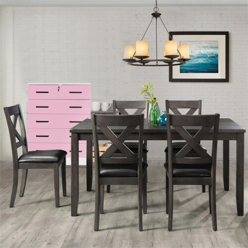 Better Home Products Cindy 5 Drawer Chest Wooden Dresser Better Home Products Cindy 5 Drawer Chest Wooden Dresser