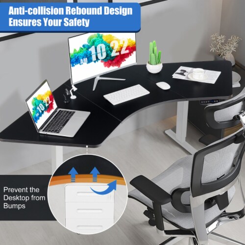 L shaped rotating standing desk store