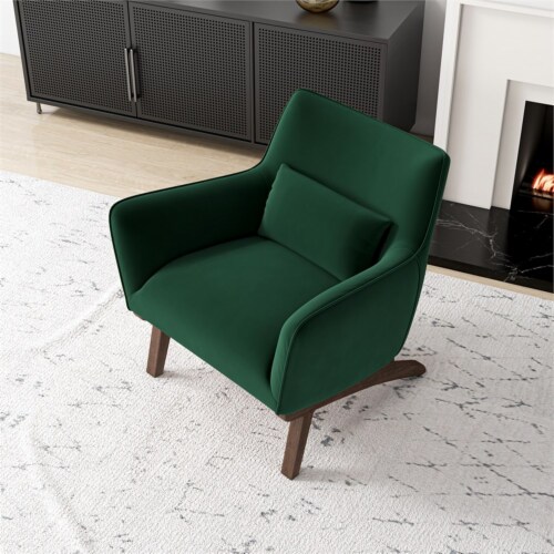 Dark green velvet accent chair store